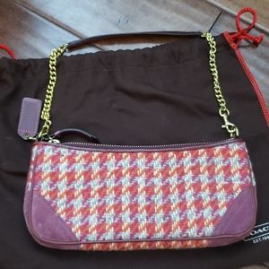 Coach | Bags | Coach Clutch Tweed And Suede | Poshmark